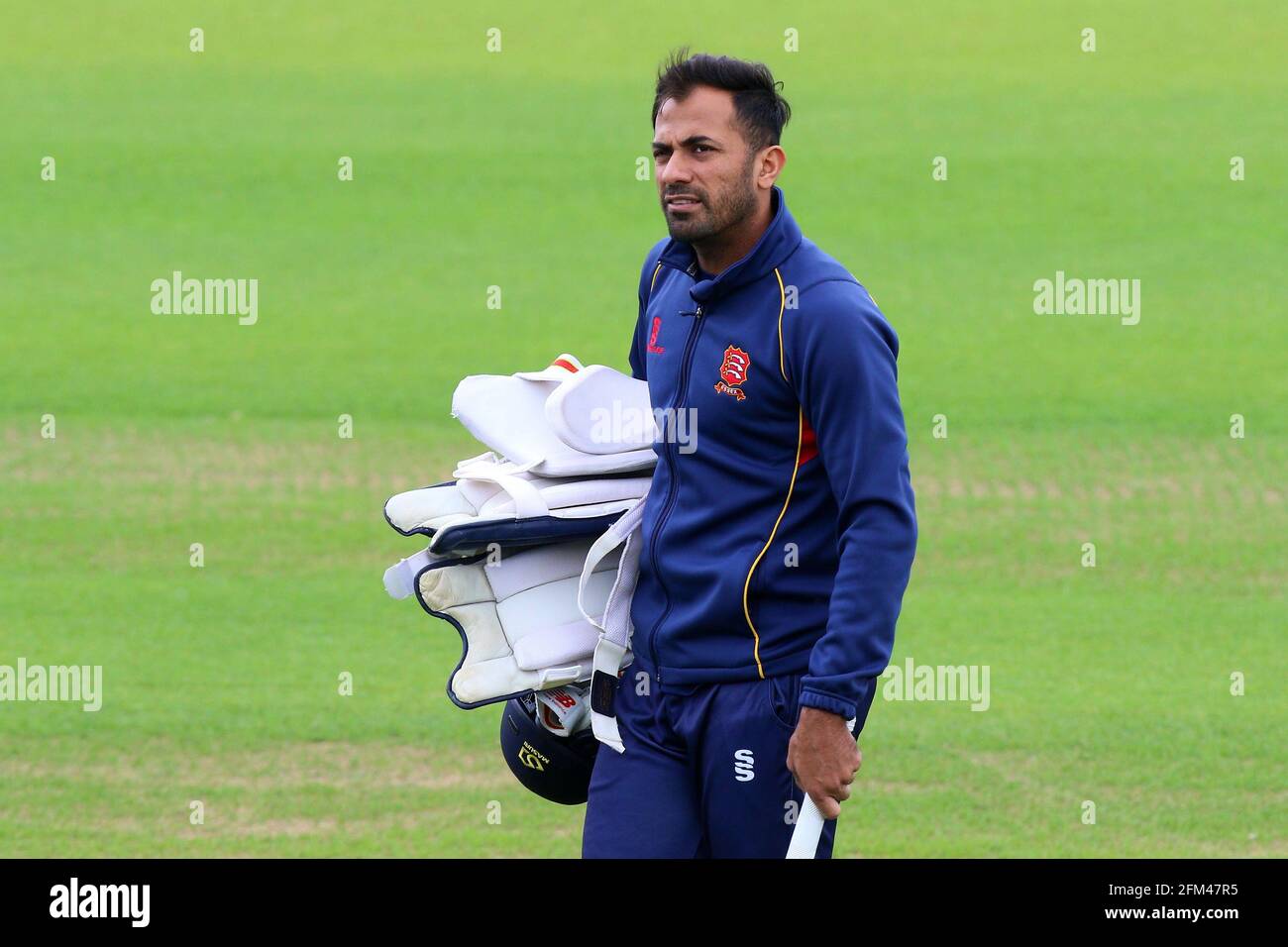 Wahab Riaz of Essex looks on ahead of Glamorgan vs Essex Eagles, Nat ...