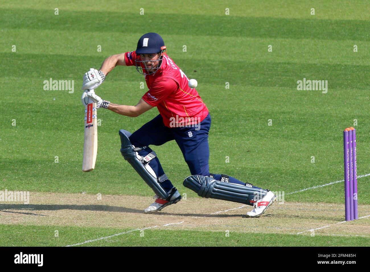Alastair Cook in batting action for Essex during Glamorgan vs Essex ...