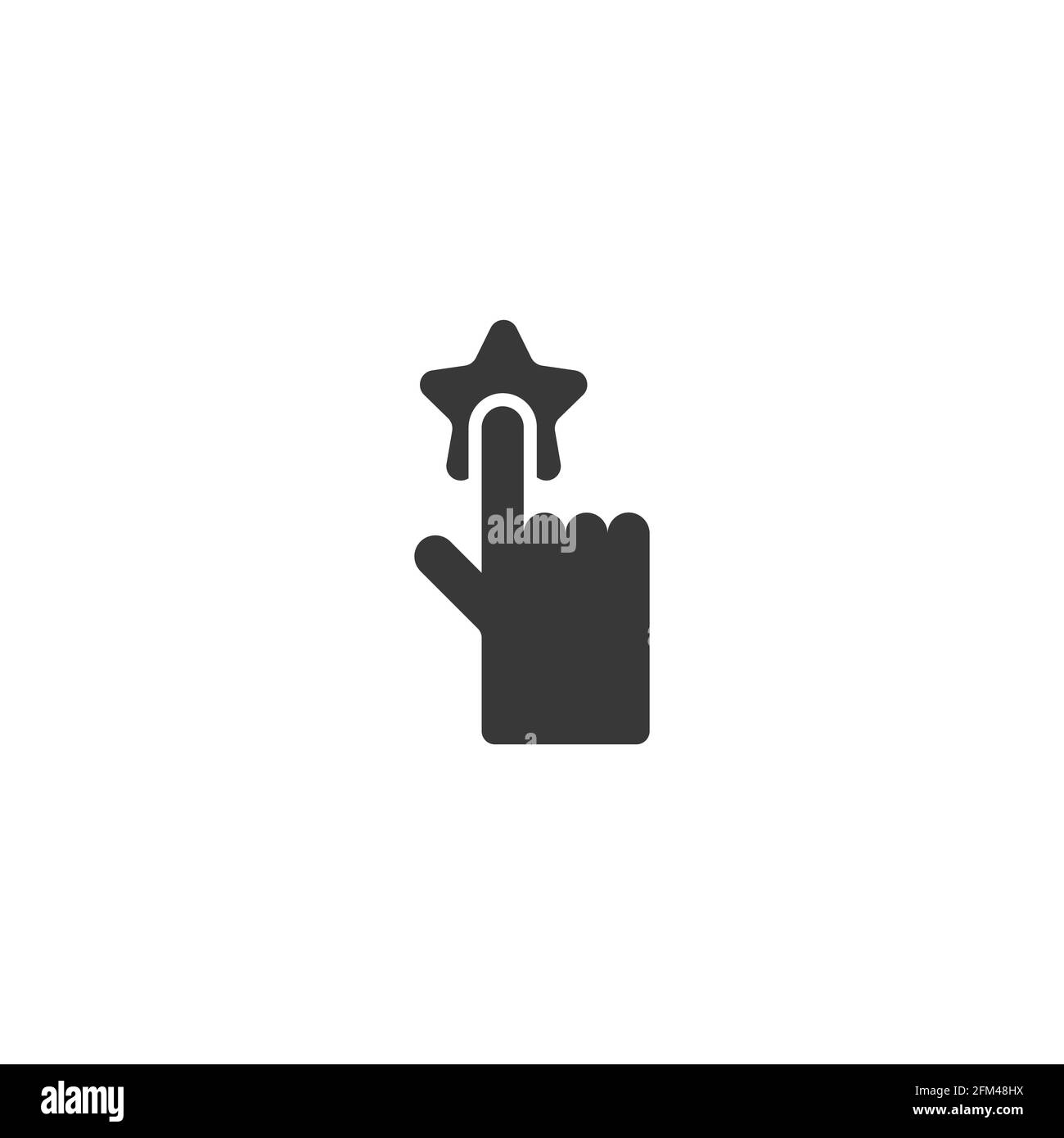 Hand selecting favorite on white background. Rating concept. Finger ...