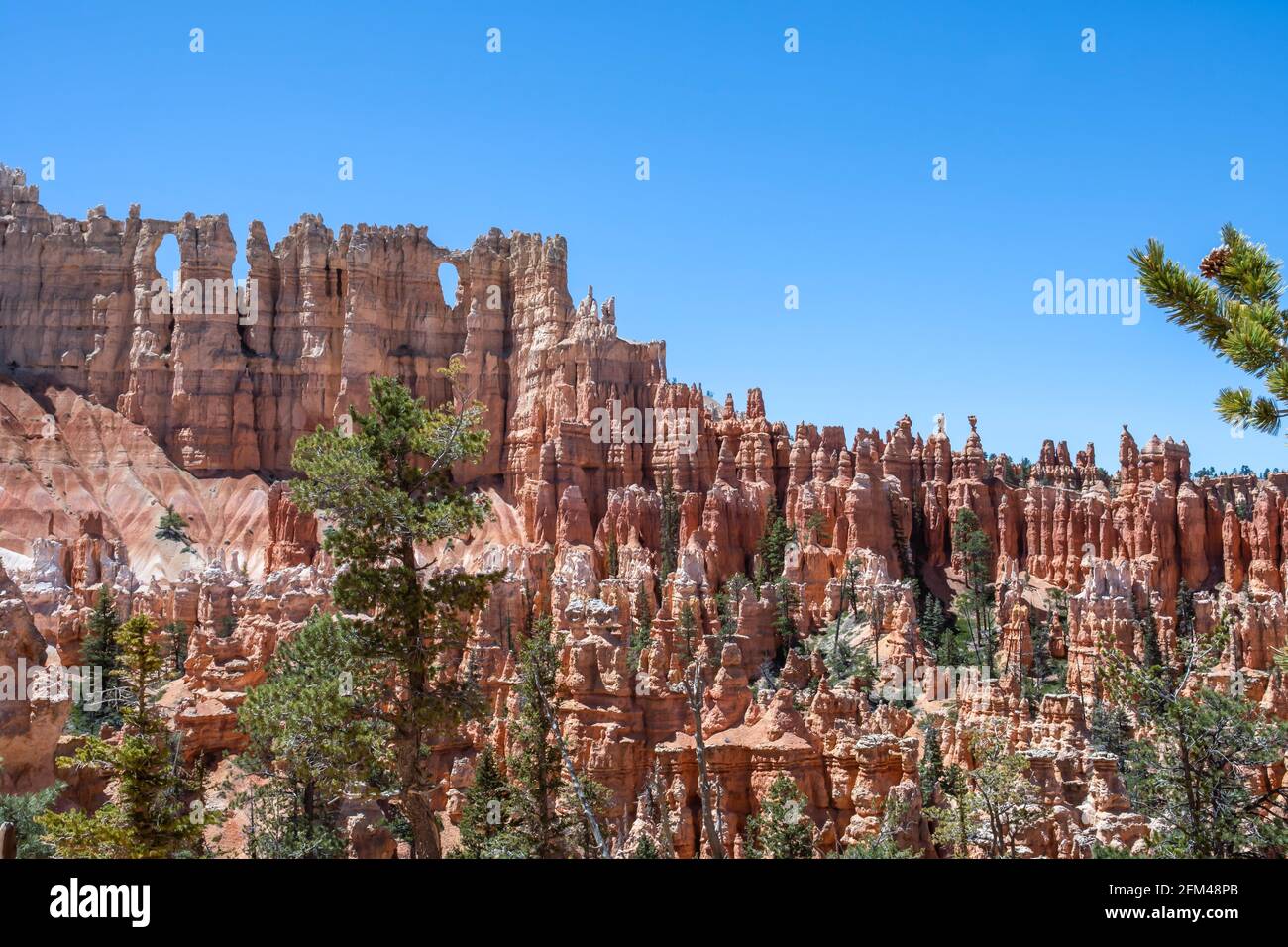 A natural rock formation of Red Rocks Hoodoos in Bryce Canyon National ...