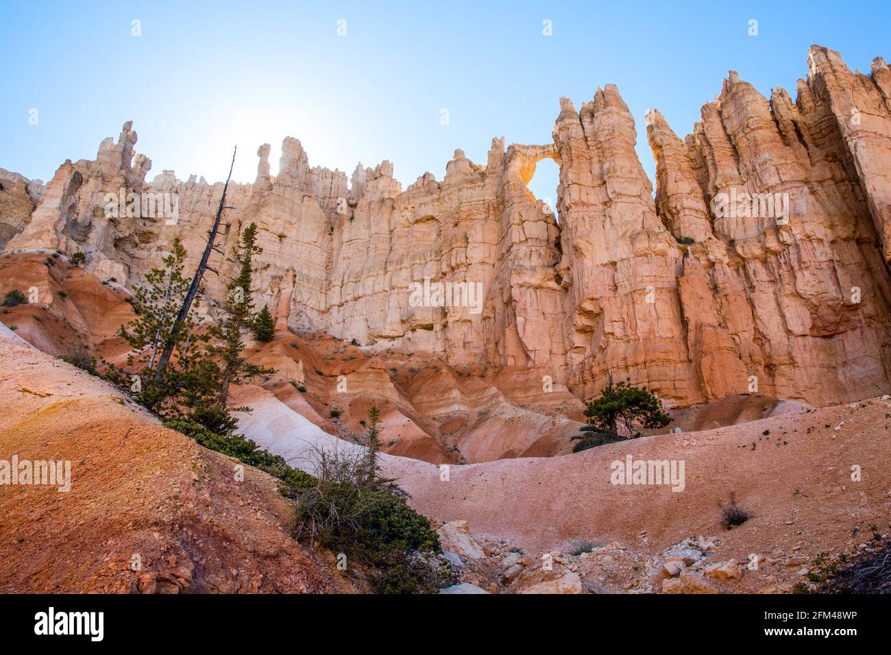 A natural rock formation of Red Rocks Hoodoos in Bryce Canyon National ...