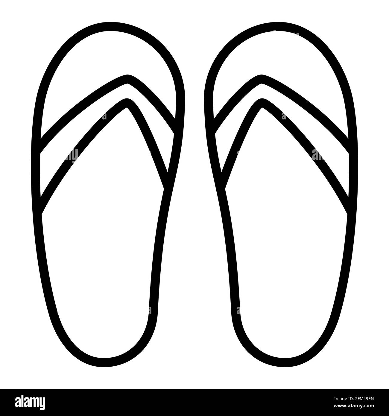 slippers sandal single icon with outline style vector design ...