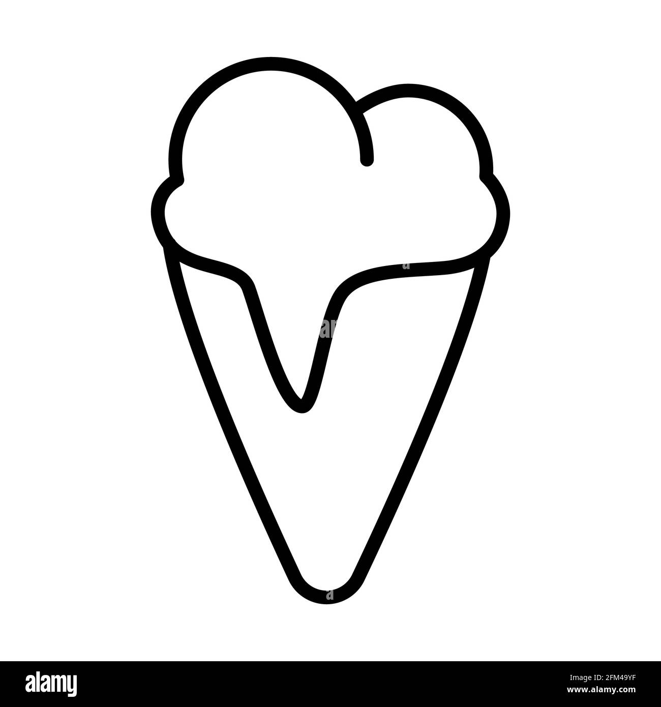 ice cream cold single icon with outline style vector design ...