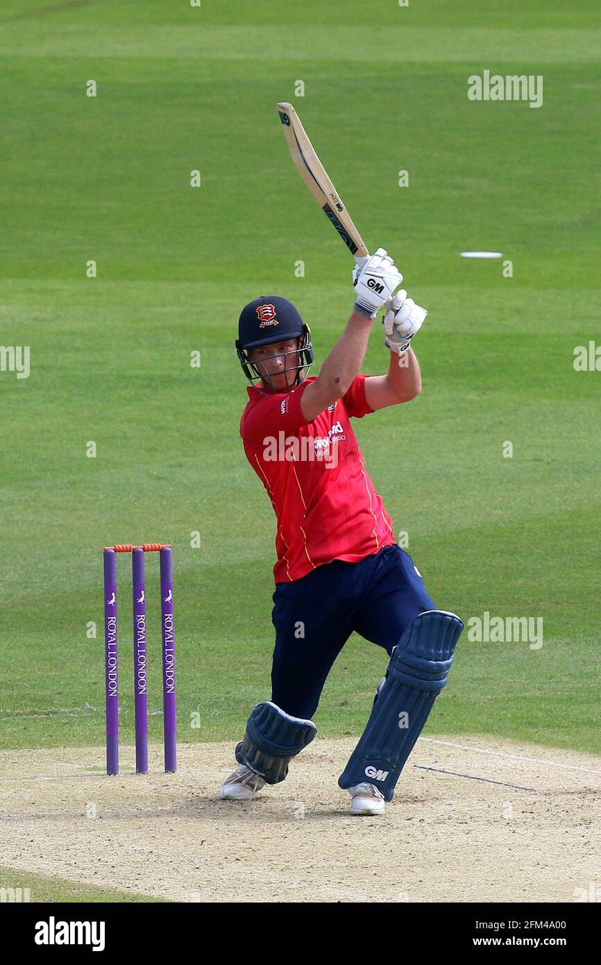 Tom Westley in batting action for Essex during Kent Spitfires vs Essex ...