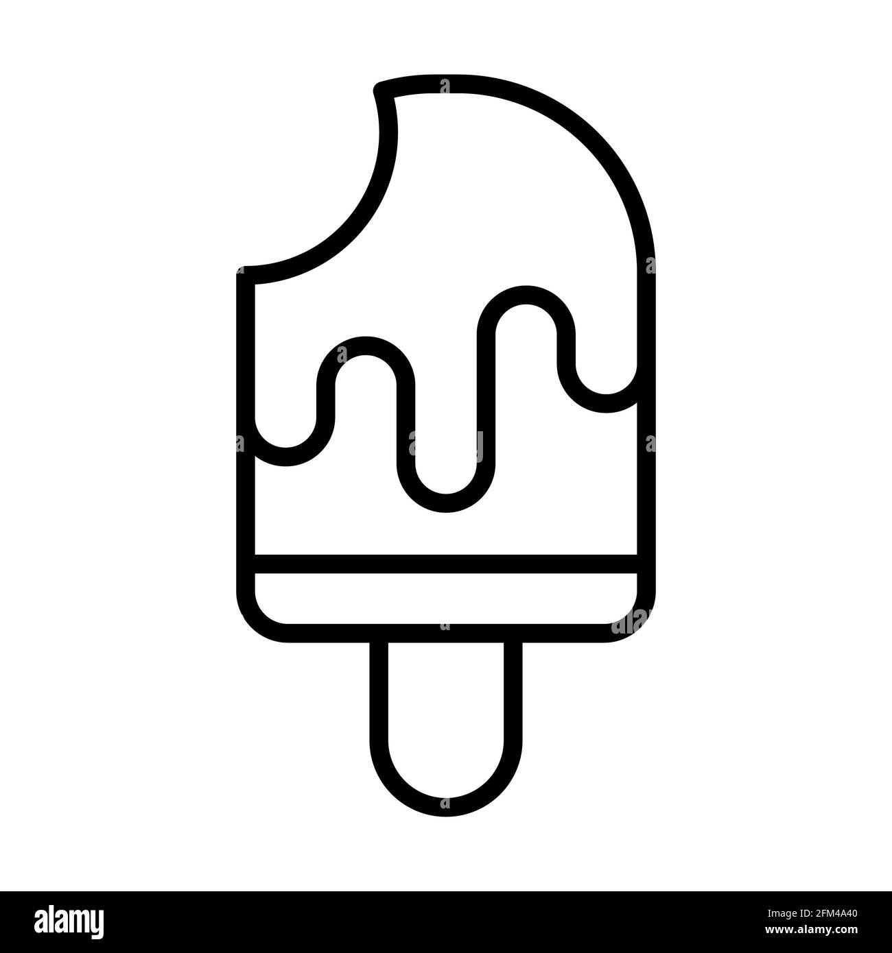 Ice lolly icon outline illustration hi-res stock photography and images ...