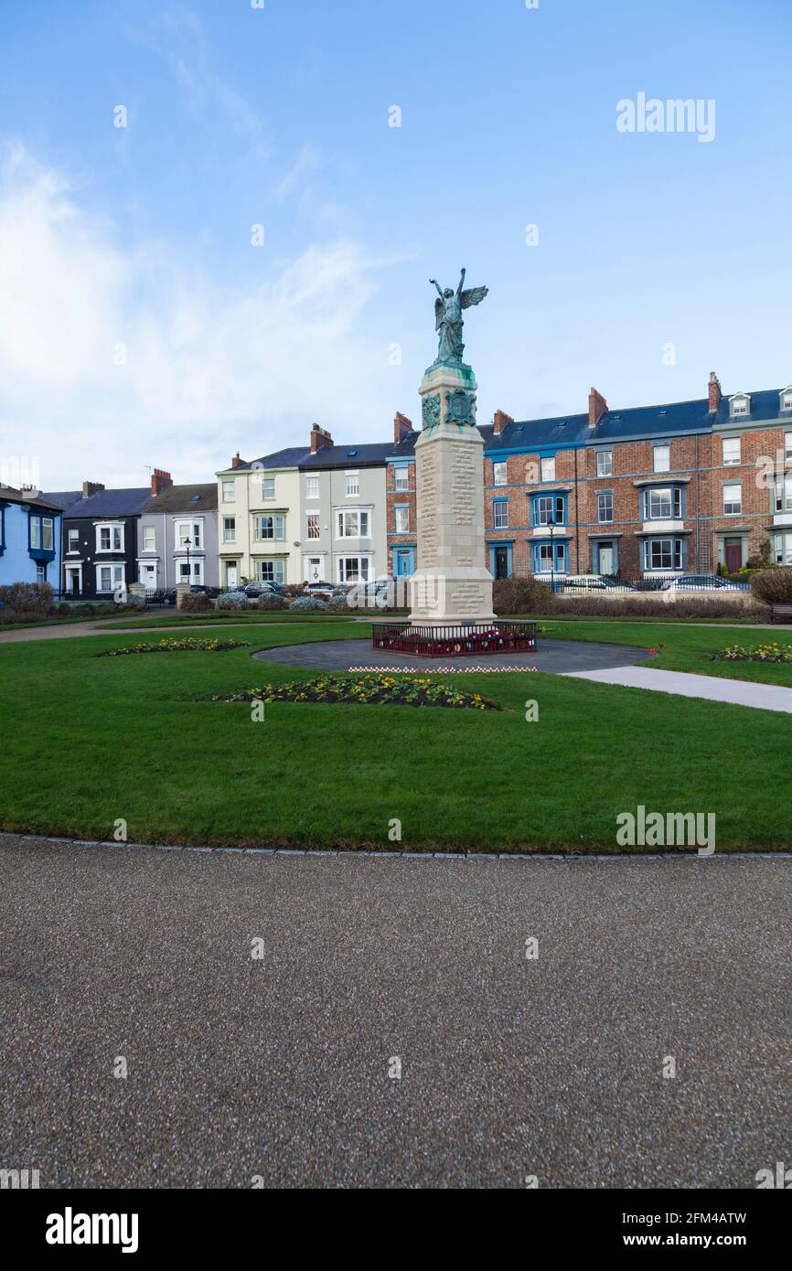 The war memorial at Redheugh Gardens,Hartlepool Headland on the north ...