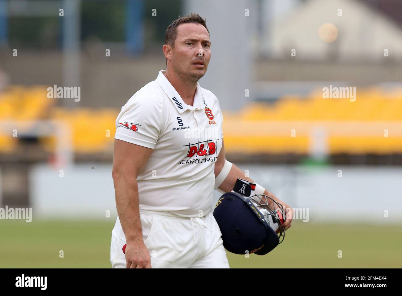Graham Napier of Essex leaves the field having been dismissed for 31 ...