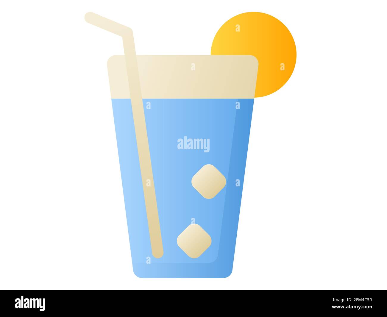 drink glass ice cold single isolated icon with smooth style vector ...