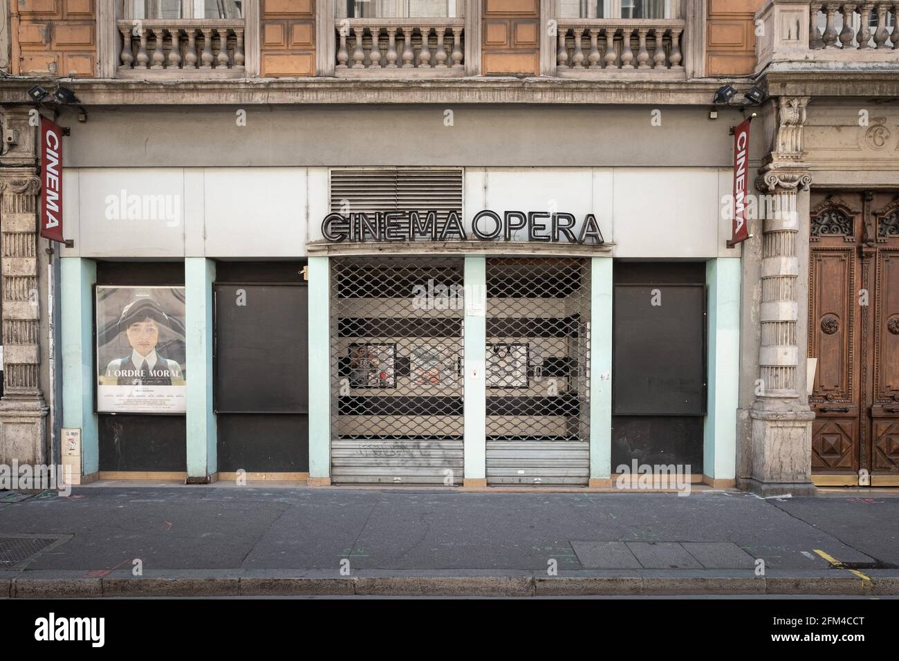 Lyon (France), May 05, 2021.Front of the Opera House closed during the ...