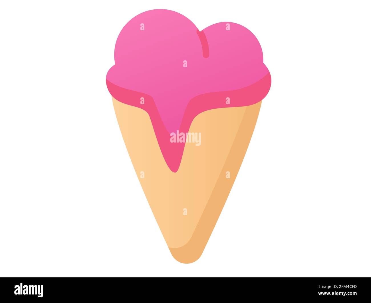 ice cream cold single isolated icon with smooth style vector ...
