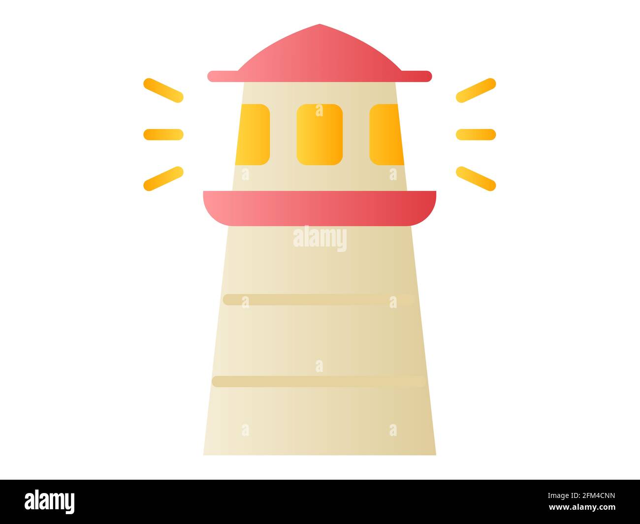 lighthouse tower beacon single isolated icon with smooth style vector ...