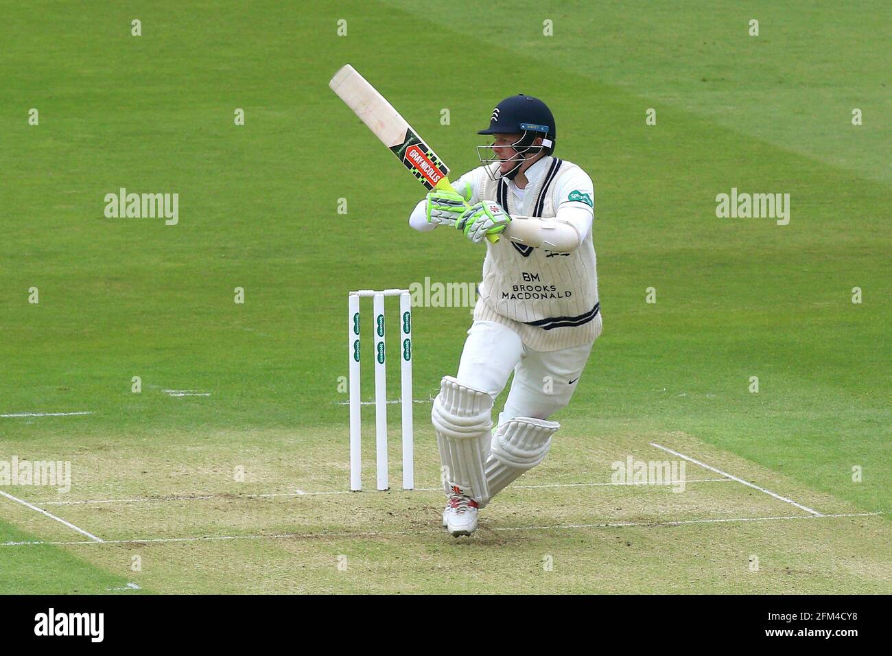 Sam Robson hits four runs for Middlesex during Middlesex CCC vs Essex ...