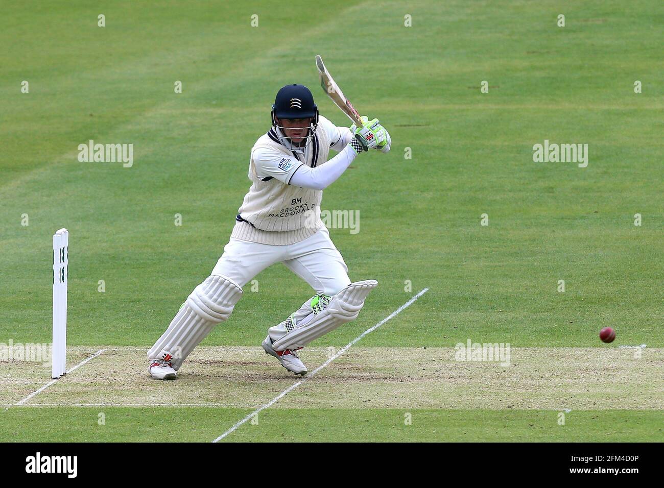 Sam Robson hits four runs for Middlesex during Middlesex CCC vs Essex ...