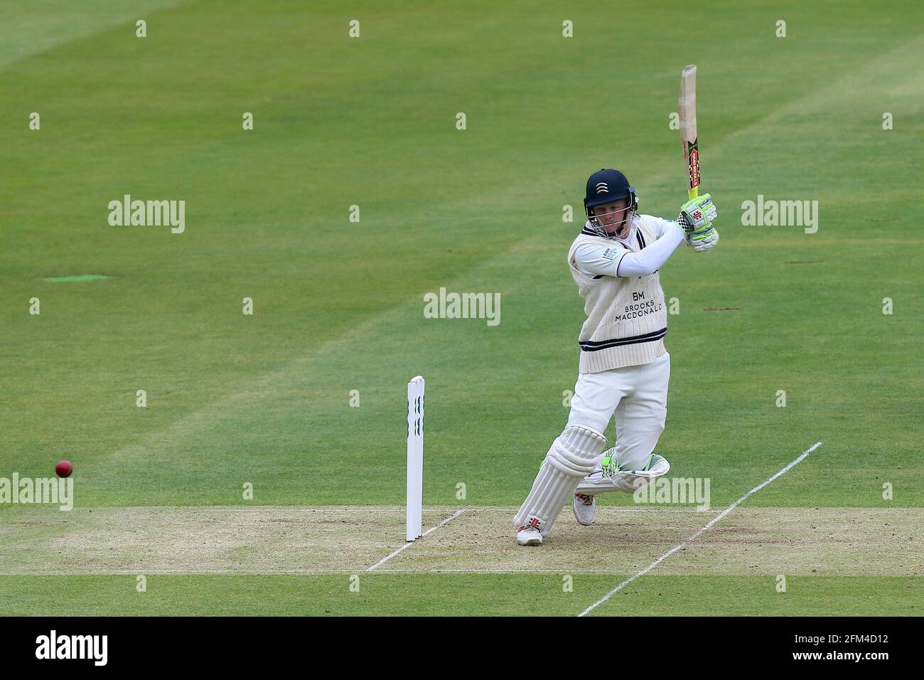 Sam Robson hits four runs for Middlesex during Middlesex CCC vs Essex ...