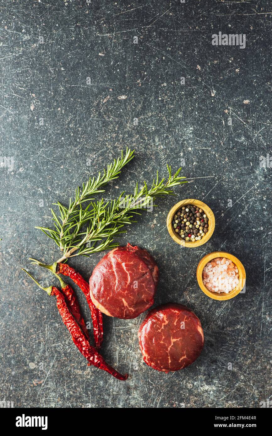 Sirloin steak top view hi-res stock photography and images - Alamy