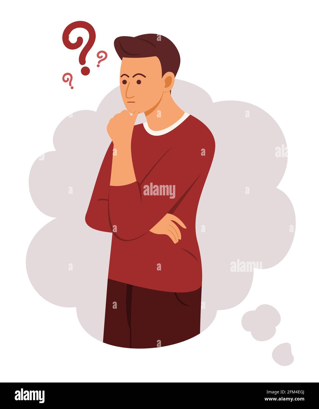 Man is Thinking the Question Stock Vector Image & Art - Alamy