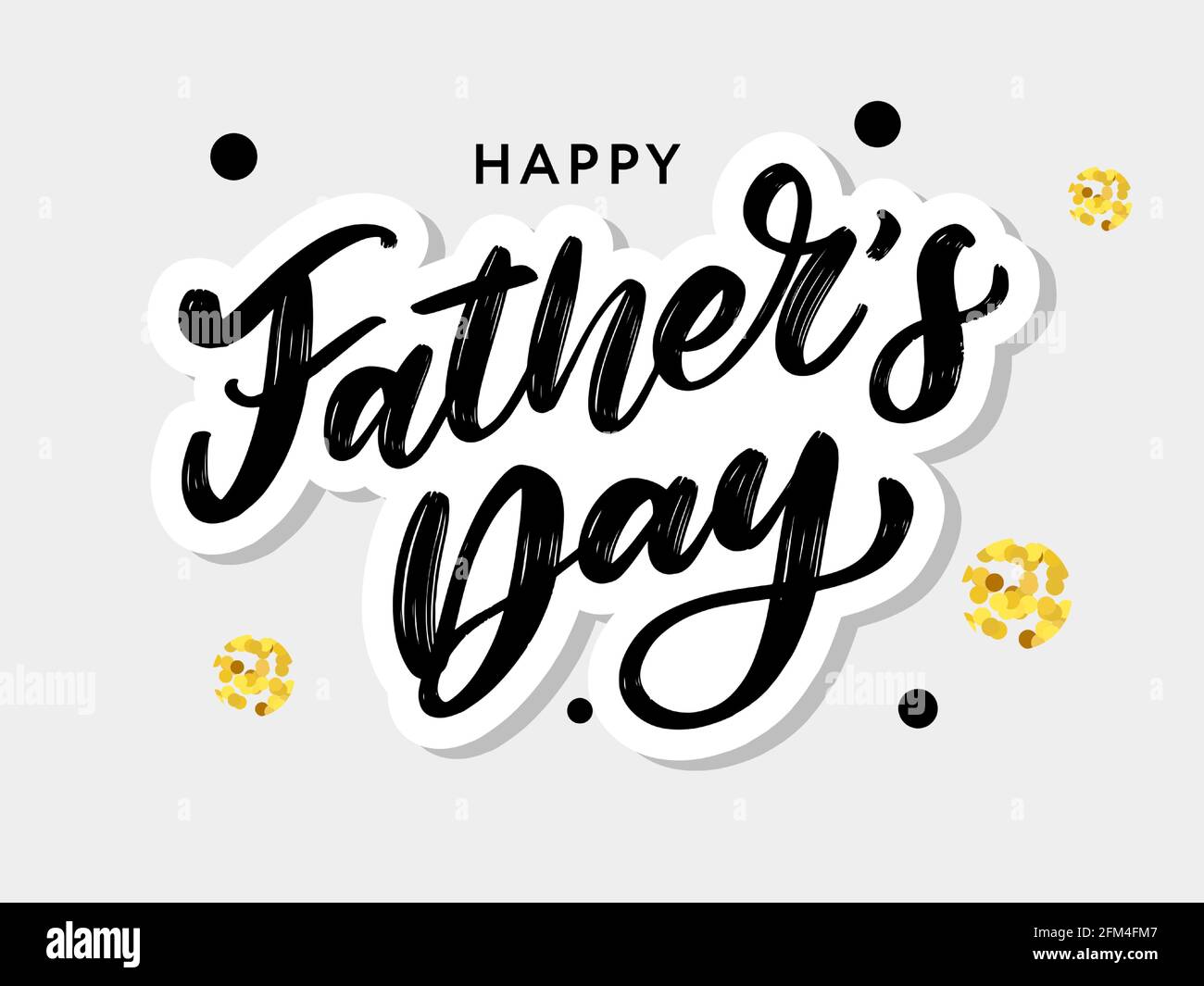 Happy fathers day. Lettering Holiday calligraphy Stock Vector Image ...