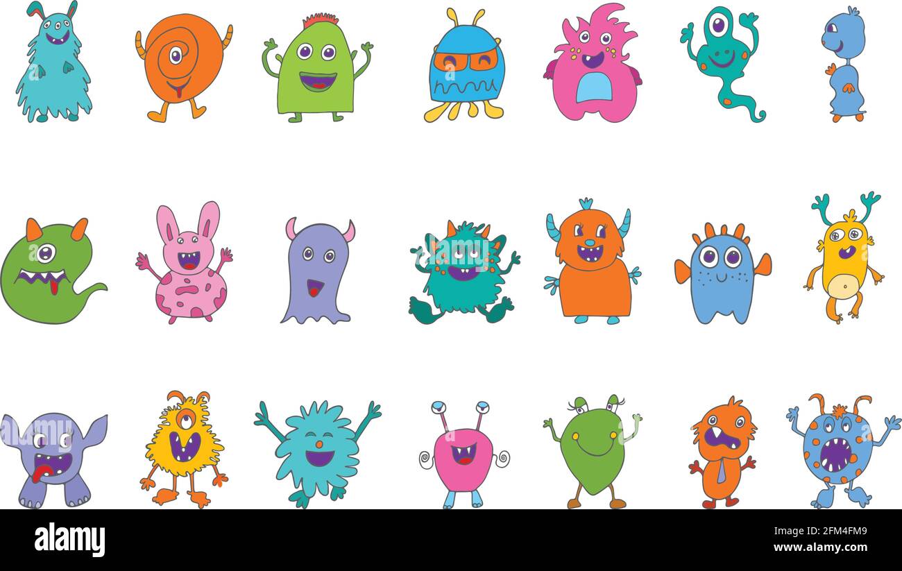 Cute Cartoon Baby Aliens