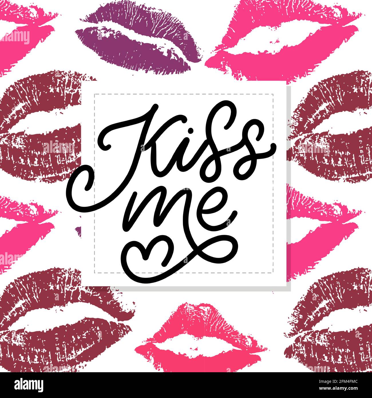 kiss me hand lettering scalable and editable vector Stock Vector Image ...