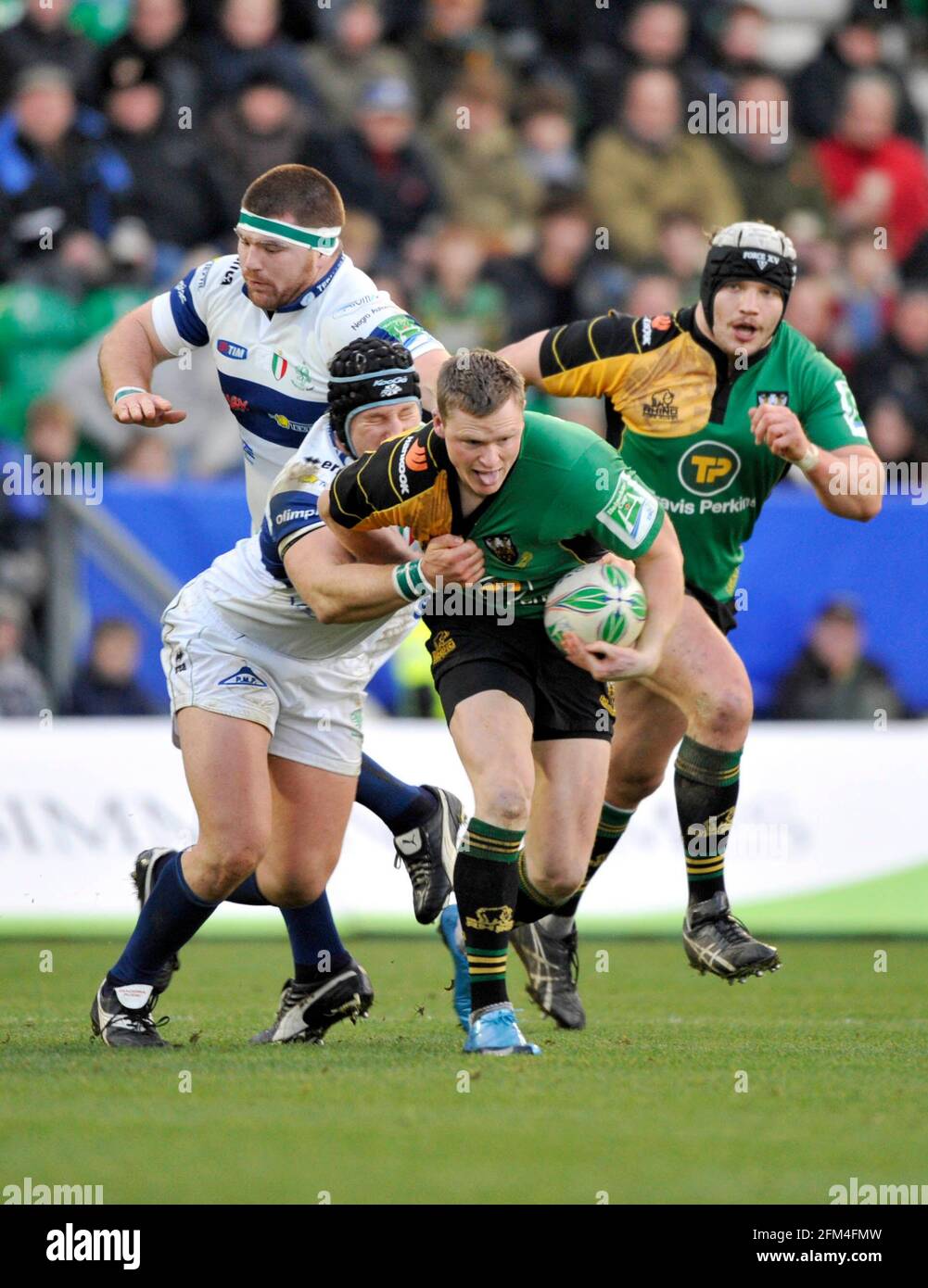 HEINEKEN CUP RUGBY NORTHAMPTON V TREVISO. 12/12/09. CHRIS ASHTON ...