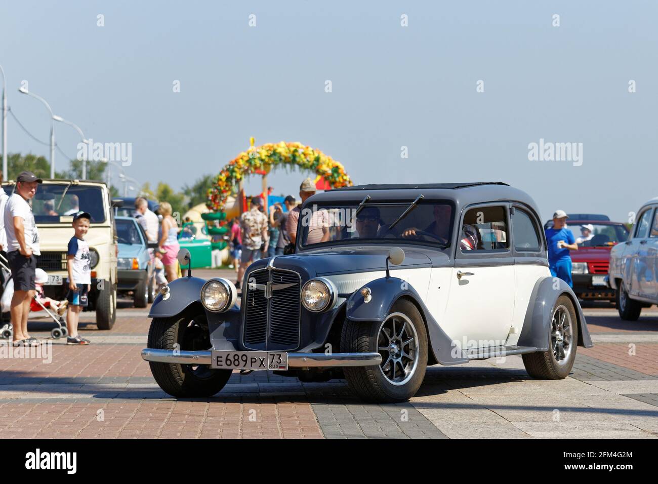 Ulyanovsk, Russia - July 29, 2017: Vintage retro car at the ...