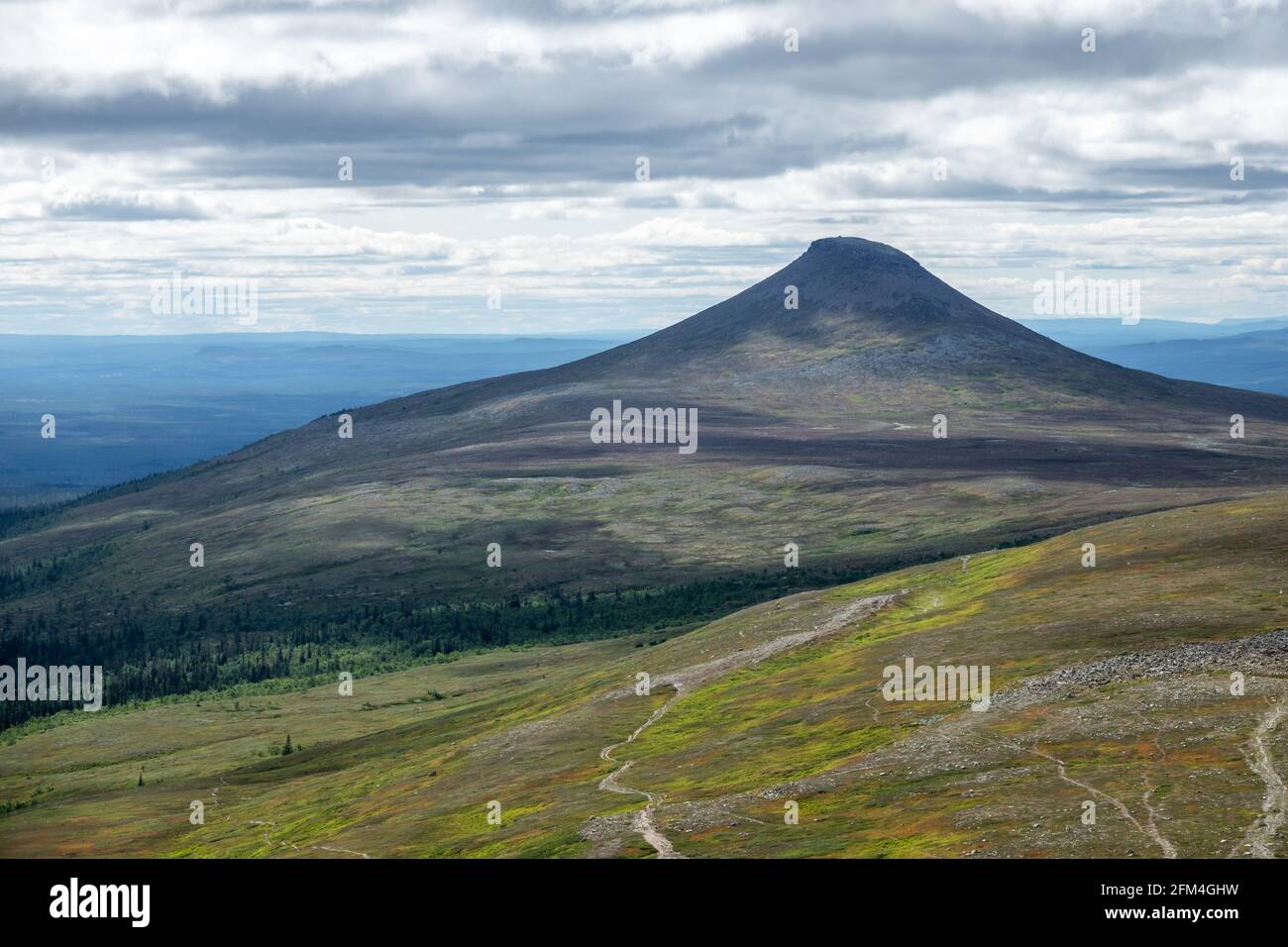 Städjan mountain in Idre, Sweden. Mountain looking like a volcano Stock ...