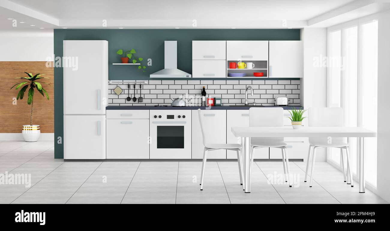 3d render dining table hi-res stock photography and images - Alamy