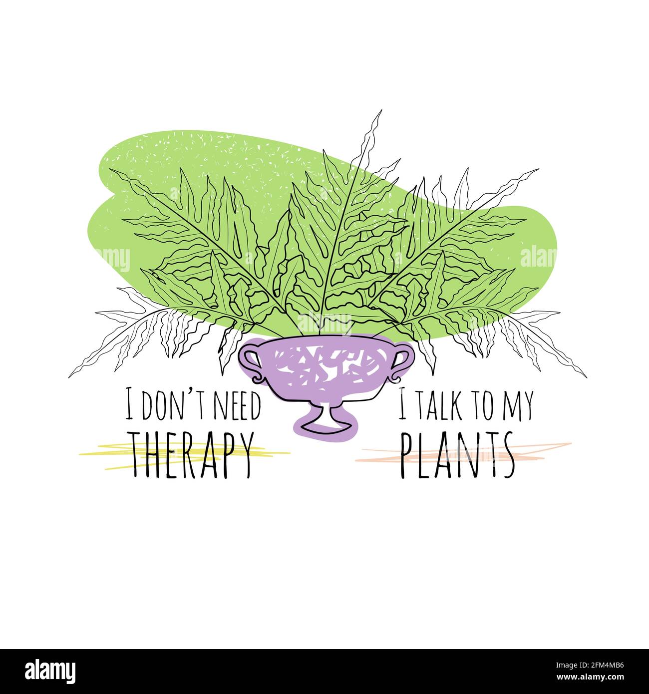 Lady fern plant garden Stock Vector Images - Alamy