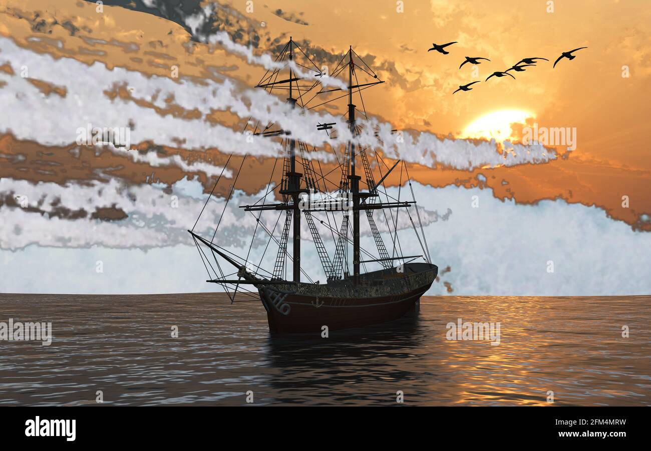 Bermuda triangle ship hi-res stock photography and images - Alamy