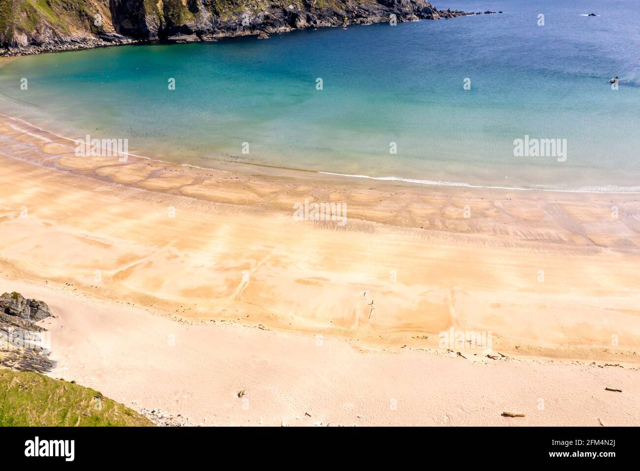 Aerial view of the Silver Strand in County Donegal - Ireland Stock ...