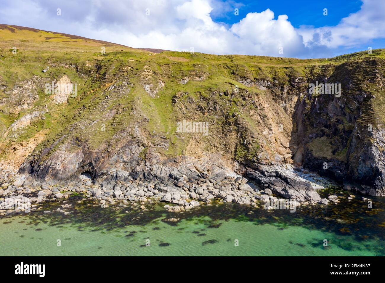 Aerial view of the Silver Strand in County Donegal - Ireland Stock ...