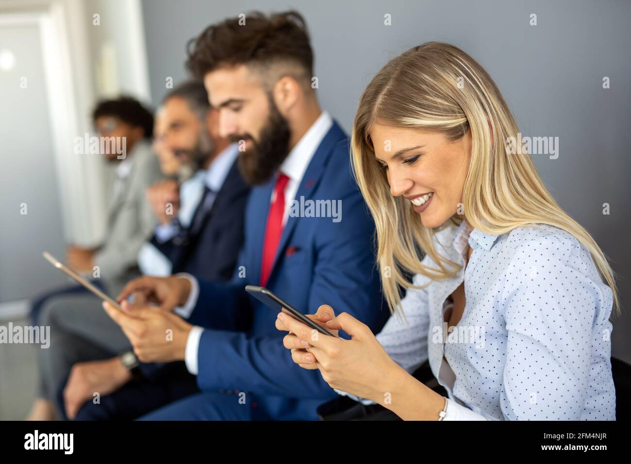 Business communication connection digital devices technology concept ...