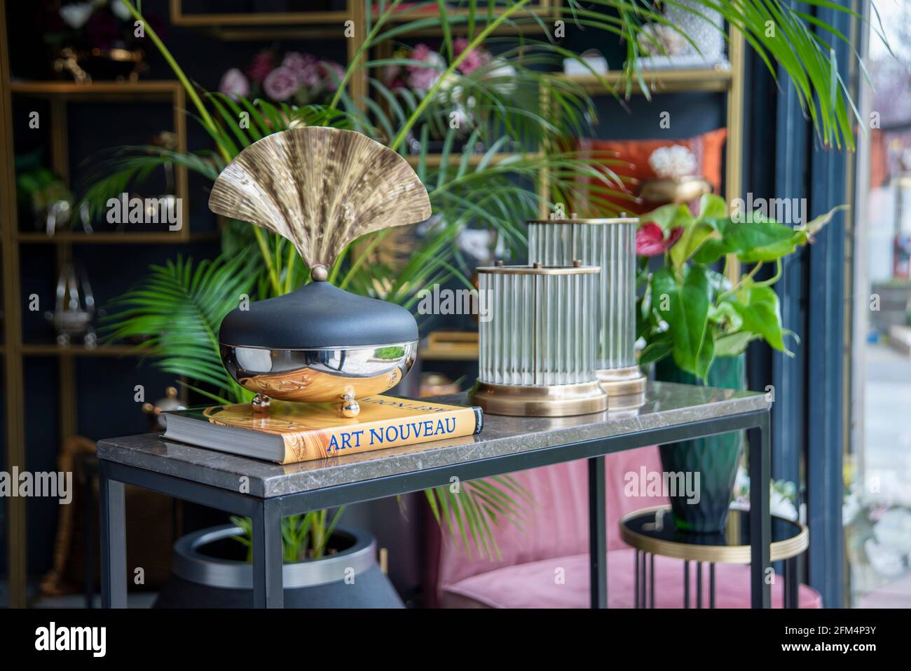 house interior design with decorative objects Stock Photo - Alamy