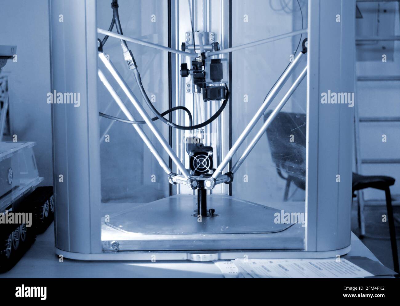 The process of working 3D printer and creating a three-dimensional object Stock Photo - Alamy