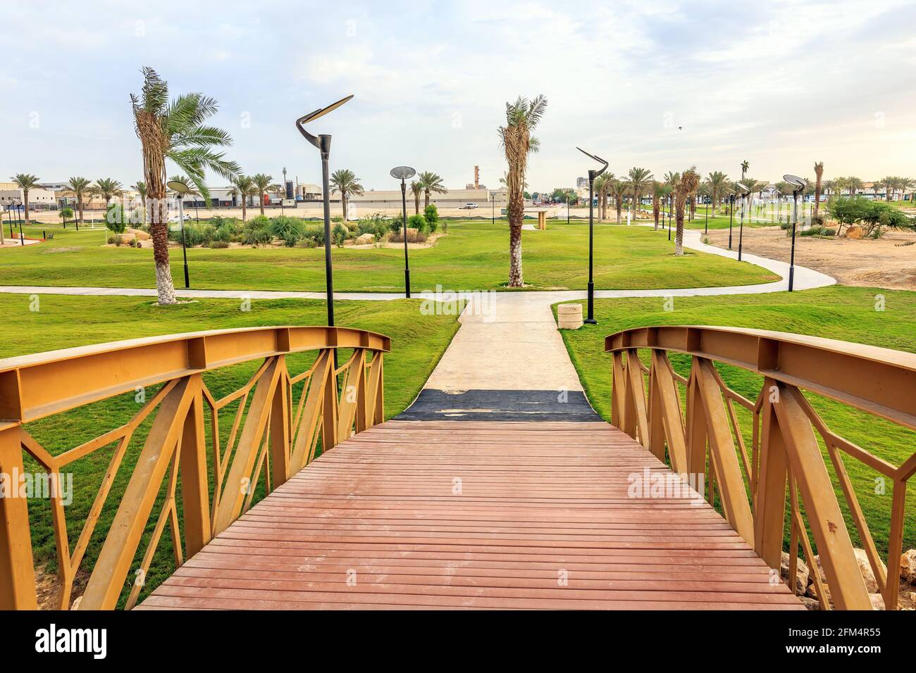 Beautiful Modon Lake Morning view-Dammam Saudi Arabia Stock Photo - Alamy