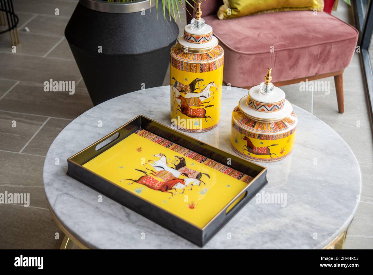 home interior design with decorative objects Stock Photo - Alamy