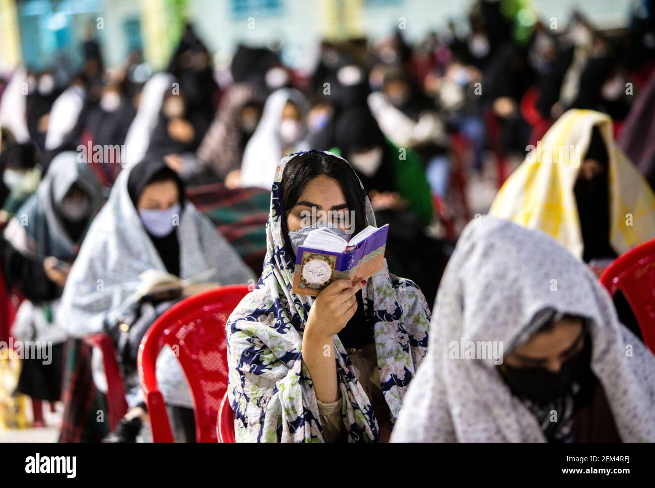Tehran, Iran. 6th May, 2021. Muslims attend a Laylat al-Qadr night ...