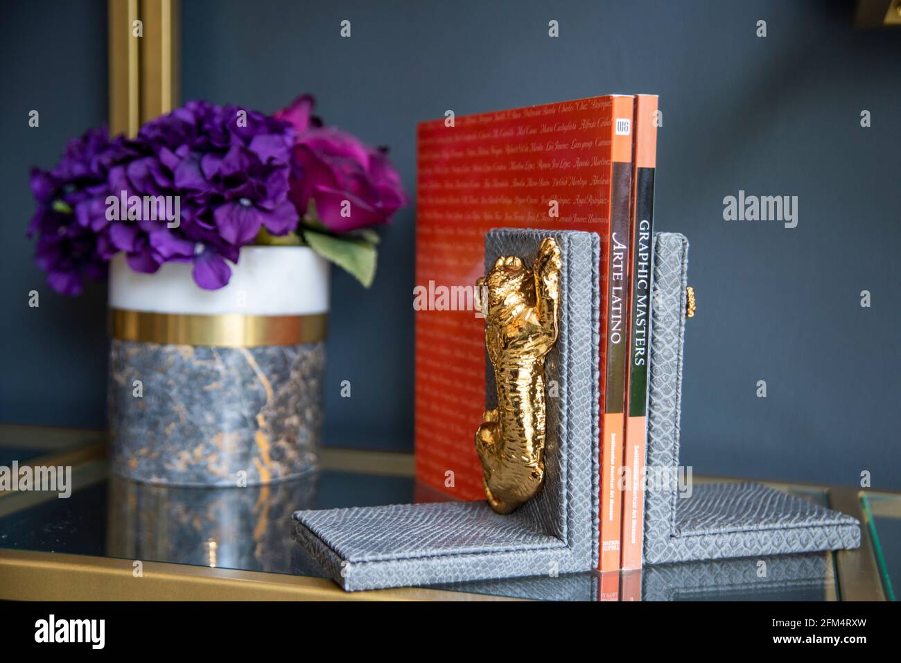 living room interior design with decorative objects Stock Photo - Alamy