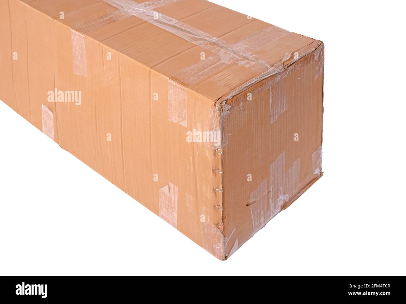 Very large cardboard box, isolated on white Stock Photo - Alamy