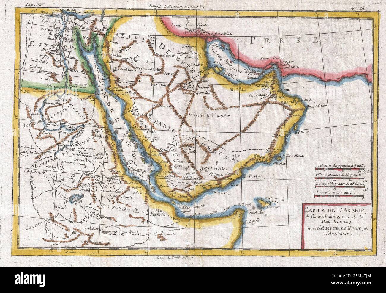 Vintage copper engraved map of Arabia from 18th century. All maps are ...