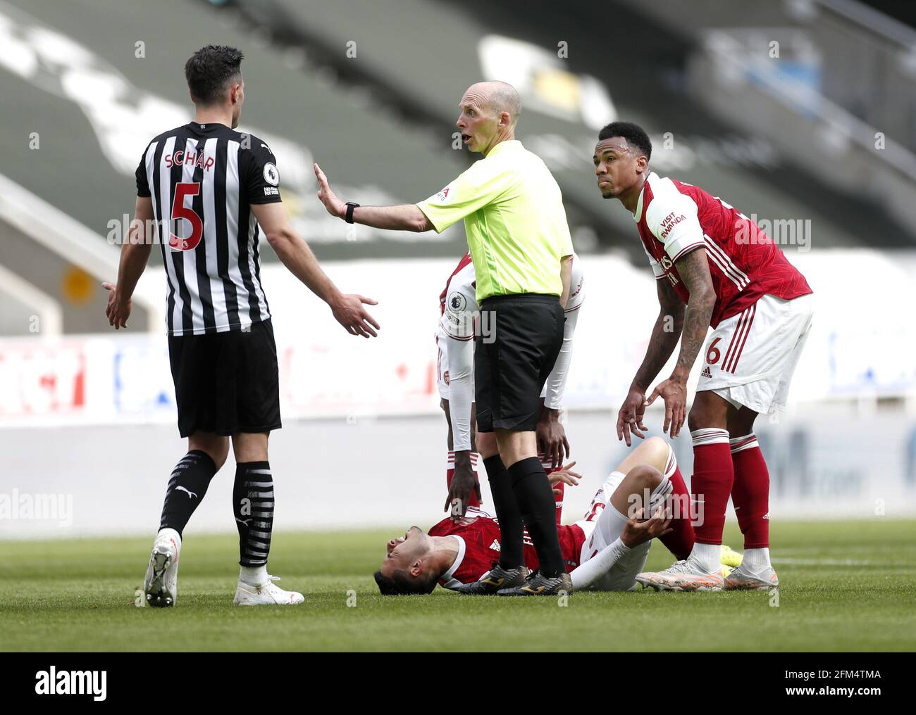 File photo dated 02-05-2021 of Newcastle United's Fabian Schar (left ...