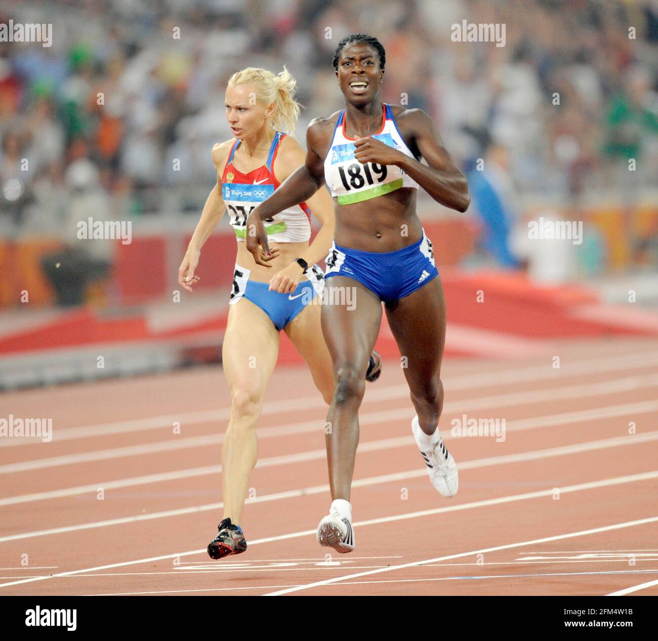 OLYMPIC GAMES BEIJING 2008. 11th DAY 19/8/08. WOMAN'S 400m FINAL CHRISTINE OHURUOGU WINS GOLD ...