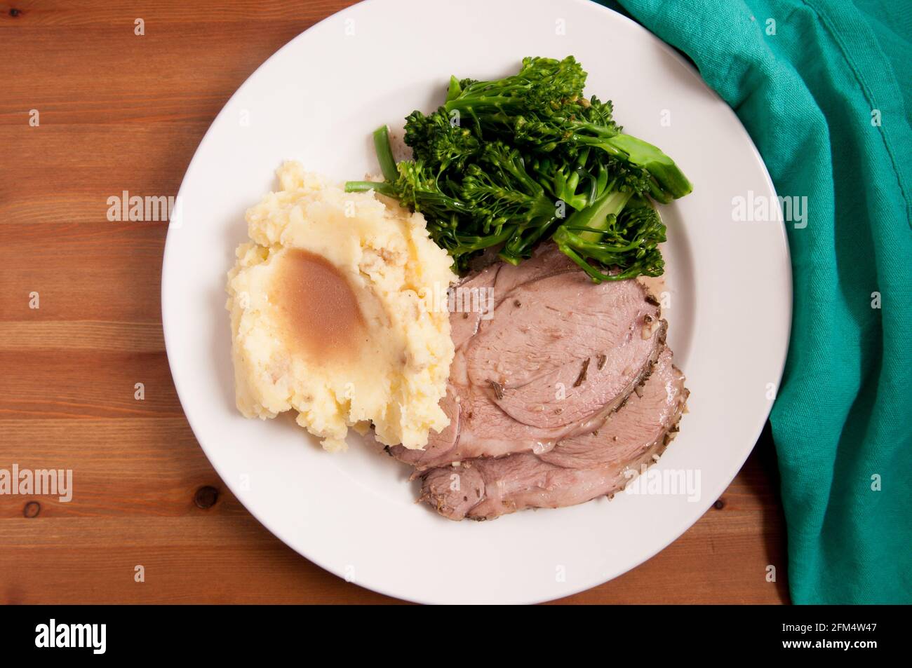 roast lamb dinner meal Stock Photo - Alamy