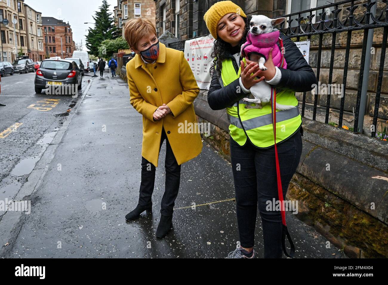 First Minister and leader of the SNP Nicola Sturgeon and candidate Roza ...