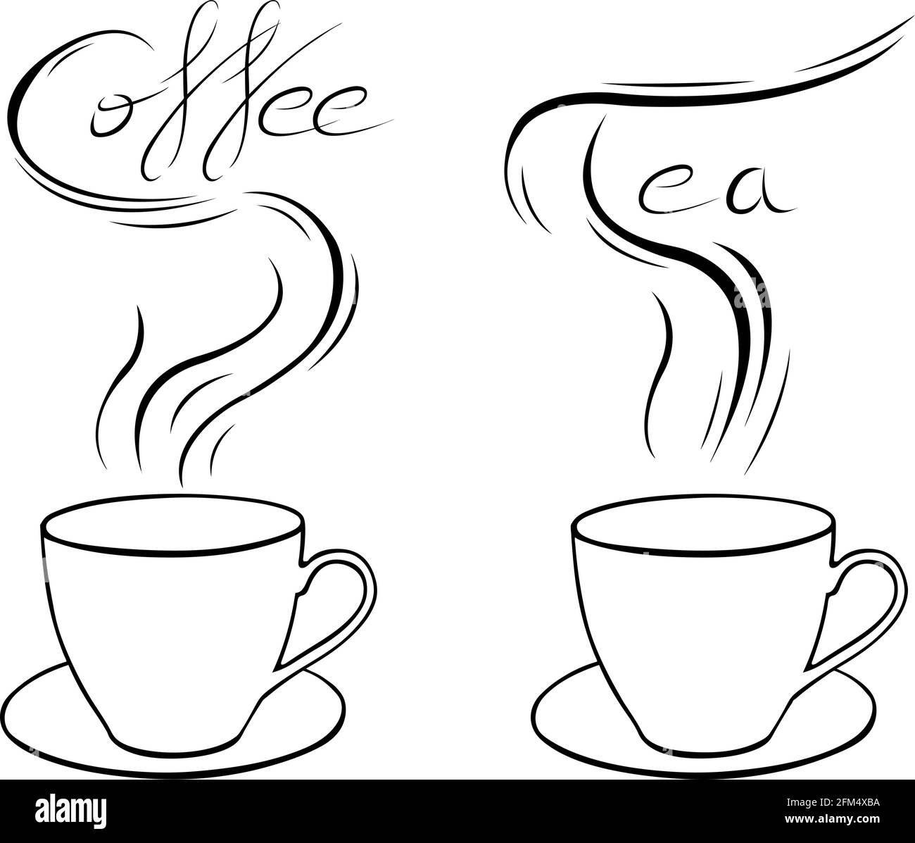 coffee and tea illustration Stock Vector Image & Art - Alamy