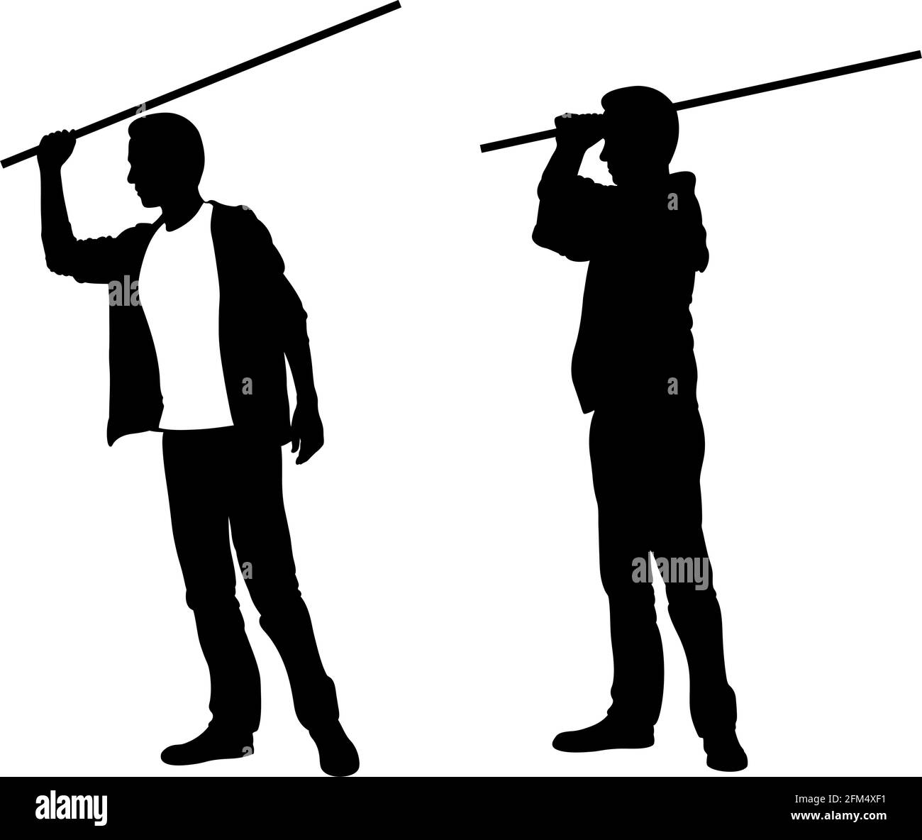man with stick Stock Vector Image & Art - Alamy