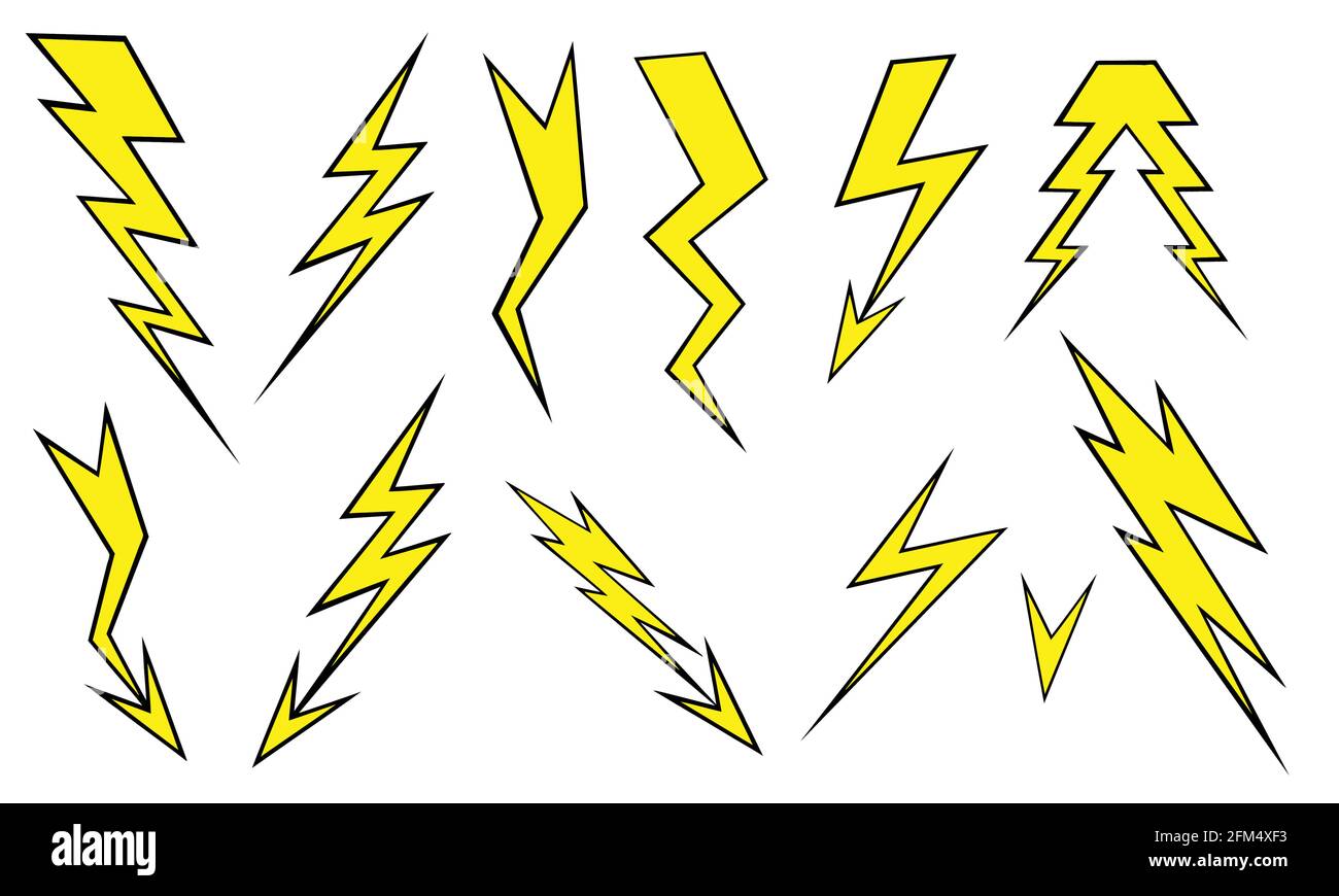 Lightning collection Stock Vector Images - Alamy