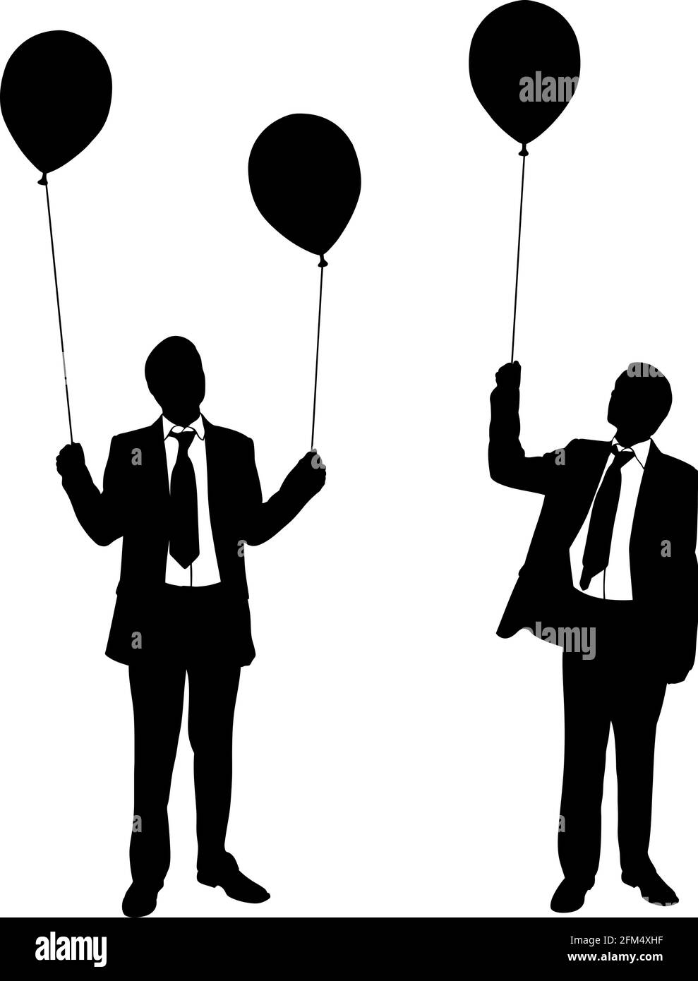 Man holding balloons Black and White Stock Photos & Images - Alamy