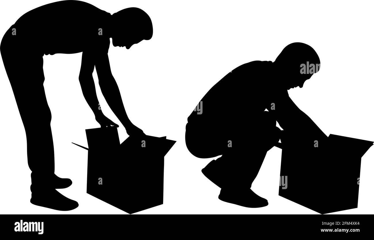 men opening boxes Stock Vector Image & Art - Alamy