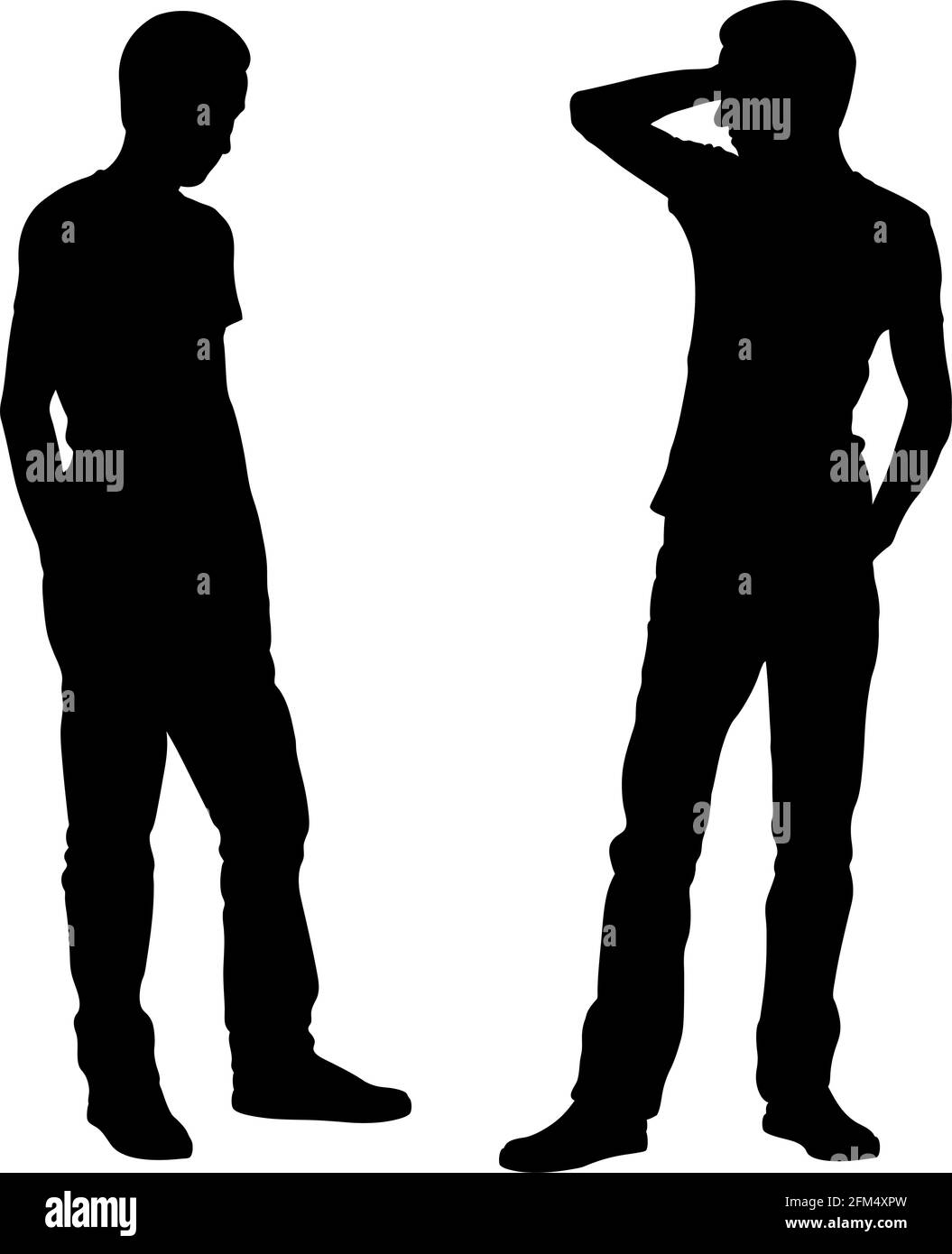 silhouettes of men in relaxed positions Stock Vector Image & Art - Alamy